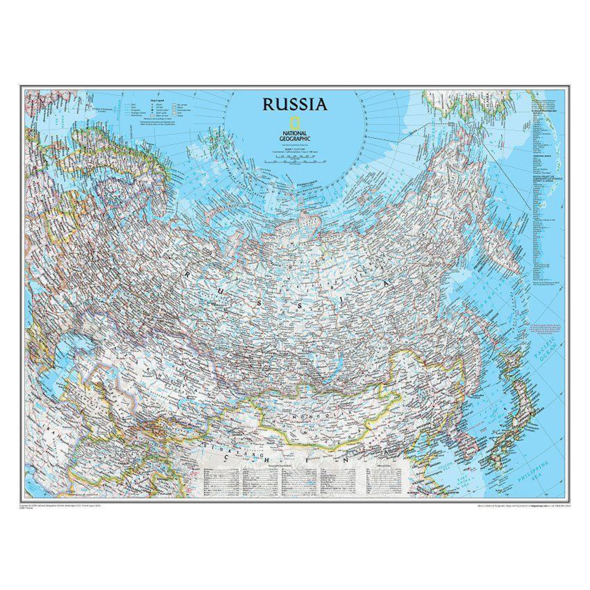 National Geographic Mapa Rússia política