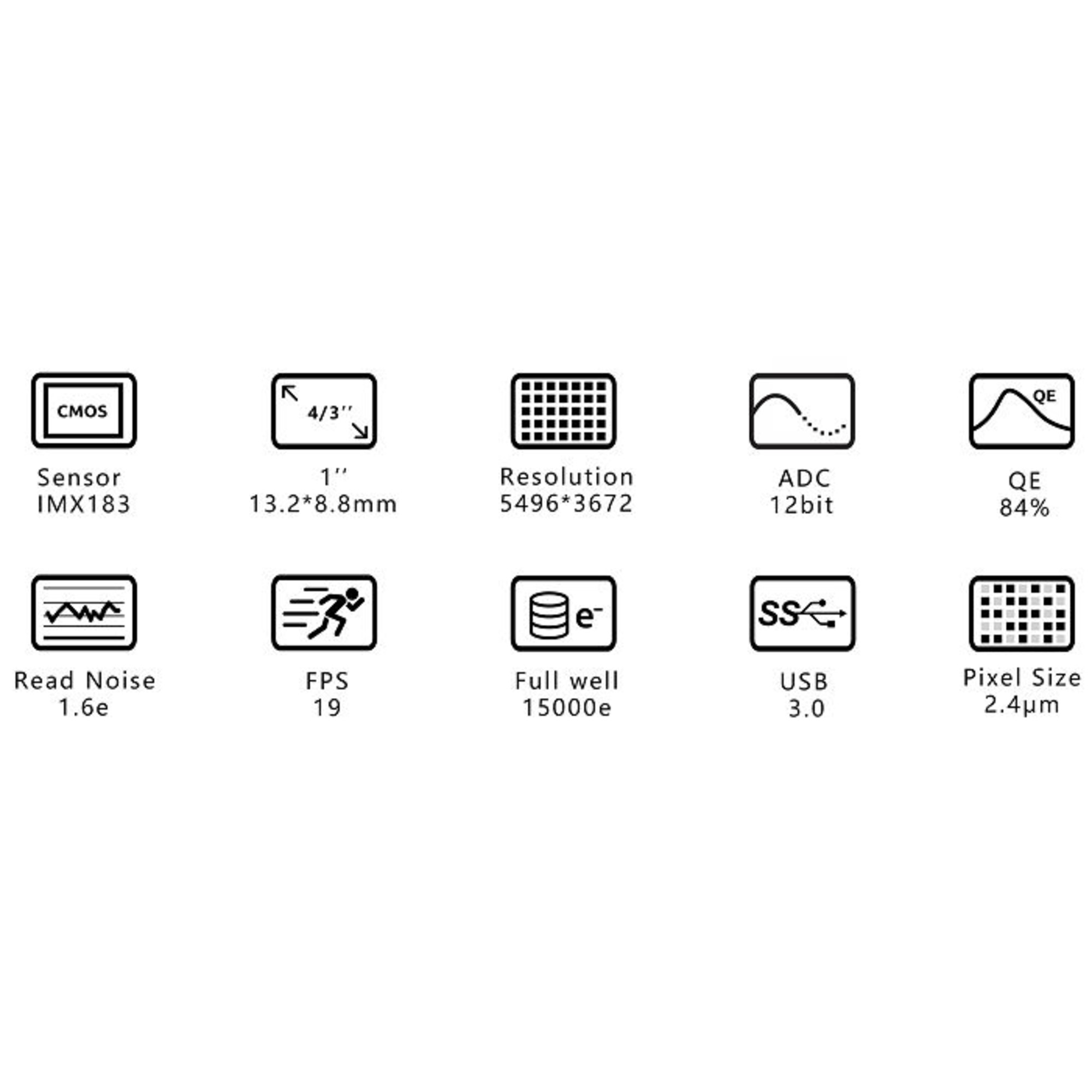 ZWO Câmera ASI 183 MM Mono