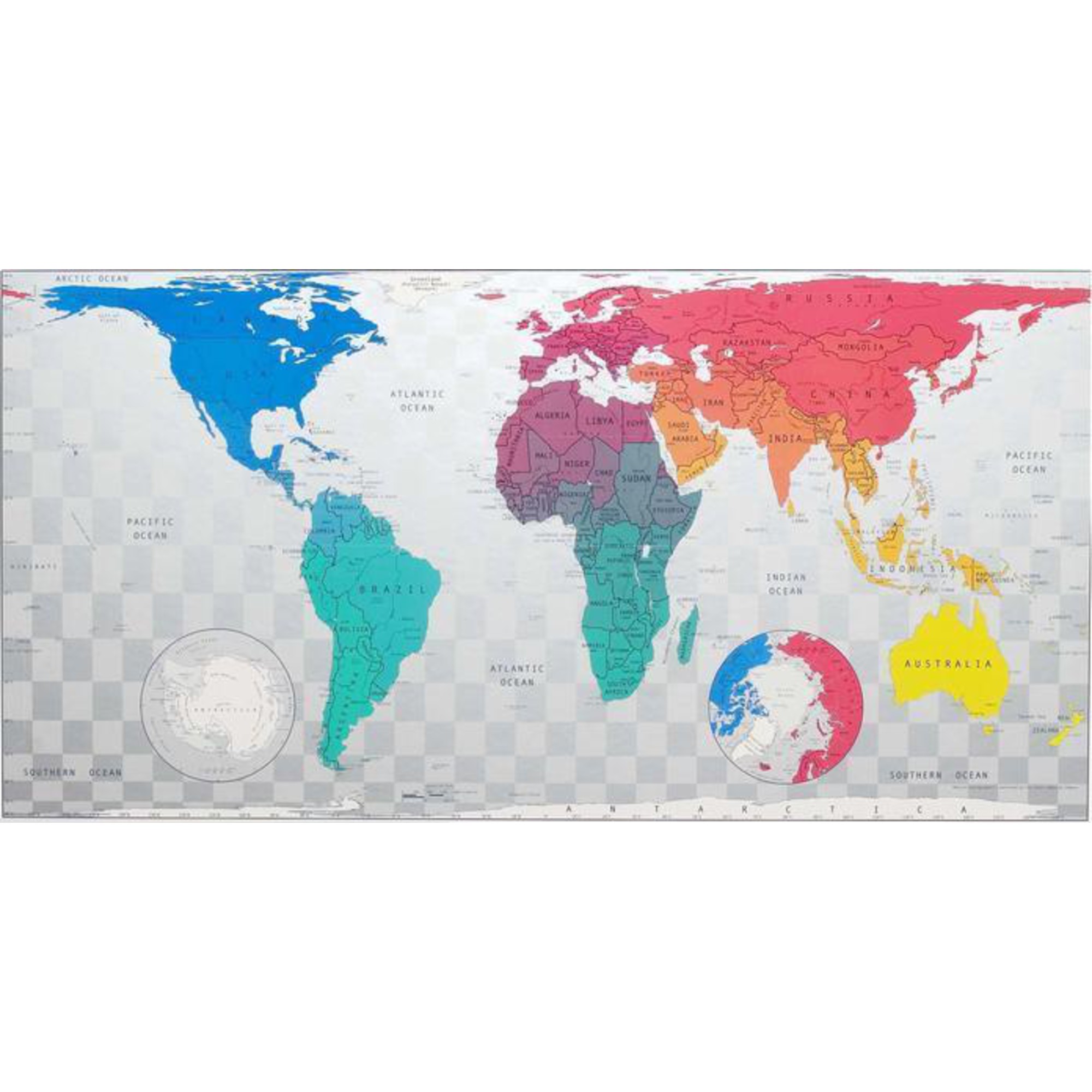 The Future Mapping Company Future Map Mapa mundial azul-esmeralda-rosa ...